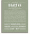 Braxtyn (male) | Name Art Print – Name Stories