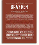 Brayden | Name Art Print – Name Stories