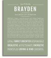 Brayden | Name Art Print – Name Stories