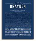 Brayden | Name Art Print – Name Stories