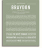 Braydon | Name Art Print – Name Stories