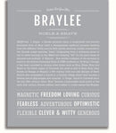 Braylee | Name Art Print – Name Stories