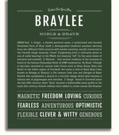 Braylee | Name Art Print – Name Stories