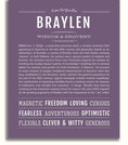 Braylen | Name Art Print – Name Stories