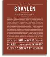 Braylen | Name Art Print – Name Stories