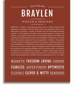 Braylen | Name Art Print – Name Stories