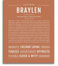 Braylen | Name Art Print – Name Stories