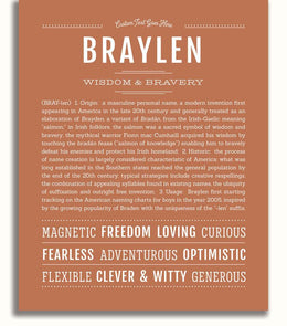 Braylen | Name Art Print – Name Stories