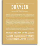 Braylen | Name Art Print – Name Stories