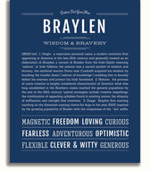 Braylen | Name Art Print – Name Stories