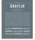 Braylin | Name Art Print – Name Stories