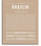 Braylin | Name Art Print – Name Stories