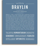 Braylin | Name Art Print – Name Stories