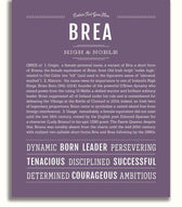 Brea | Name Art Print – Name Stories