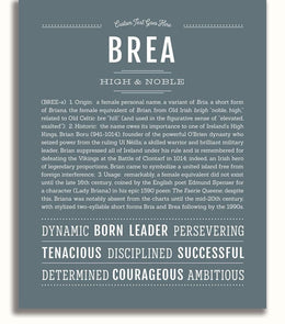 Brea | Name Art Print – Name Stories