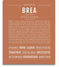 Brea | Name Art Print – Name Stories