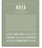 Brea | Name Art Print – Name Stories