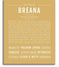 Breana Personalized Name Meaning Art Prints – Name Stories