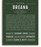 Breana Personalized Name Meaning Art Prints – Name Stories