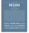 Breana | Name Art Print – Name Stories