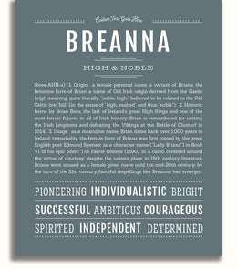Breanna | Name Art Print – Name Stories