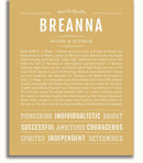 Breanna | Name Art Print – Name Stories
