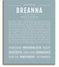 Breanna Personalized Name Meaning Art Prints – Name Stories