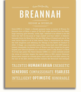 Breannah | Name Art Print – Name Stories
