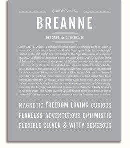 Breanne | Name Art Print – Name Stories
