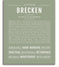 Brecken Personalized Name Meaning Art Prints – Name Stories