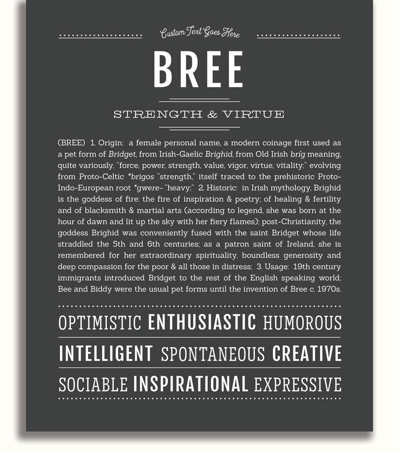Bree | Name Art Print – Name Stories