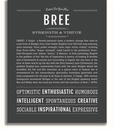 Bree | Name Art Print – Name Stories