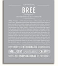 Bree | Name Art Print – Name Stories