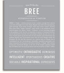 Bree | Name Art Print – Name Stories