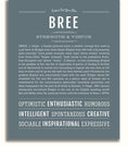 Bree | Name Art Print – Name Stories