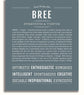 Bree | Name Art Print – Name Stories