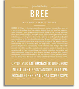 Bree | Name Art Print – Name Stories