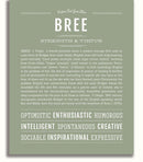 Bree | Name Art Print – Name Stories
