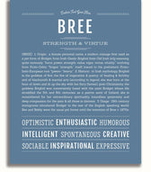 Bree | Name Art Print – Name Stories