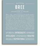 Bree | Name Art Print – Name Stories