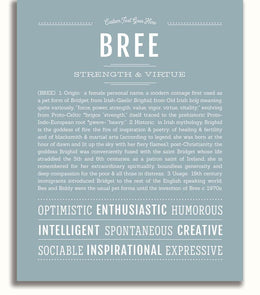 Bree | Name Art Print – Name Stories