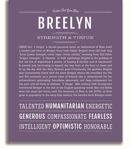 Breelyn | Name Art Print – Name Stories