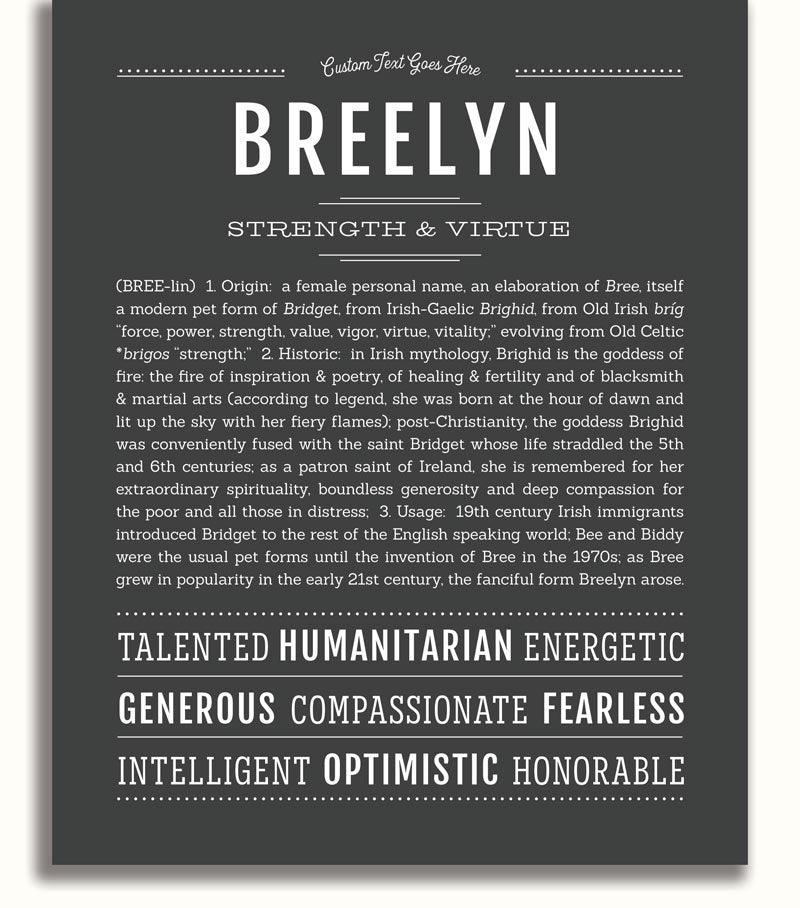 Breelyn | Name Art Print – Name Stories