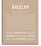 Breelyn | Name Art Print – Name Stories