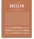 Breelyn | Name Art Print – Name Stories