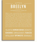 Breelyn | Name Art Print – Name Stories