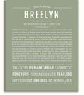 Breelyn | Name Art Print – Name Stories