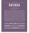Brenda | Name Art Print – Name Stories