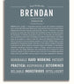 Brendan Personalized Name Meaning Art Prints – Name Stories