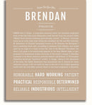 Brendan | Name Art Print – Name Stories